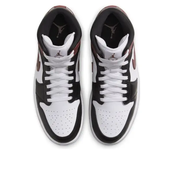 JORDAN 1 Mid Sneakers - White/black/red