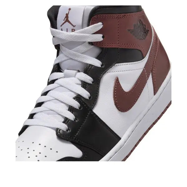 JORDAN 1 Mid Sneakers - White/black/red