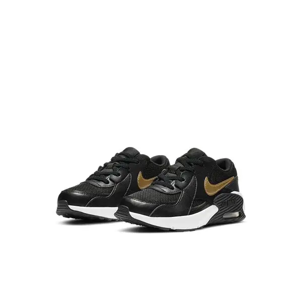 Nike Max Excee Casual Low Top Sneakers - Black/gold/white