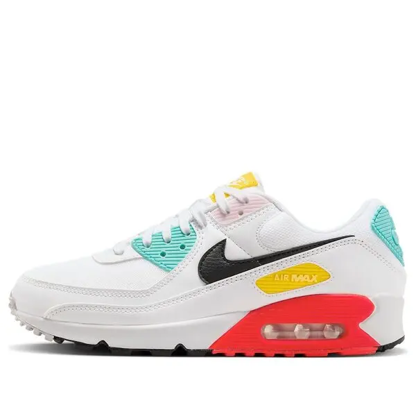 Nike Max 90 "spring Multi-color" Sneakers - White/pink Foam/bright Crimson