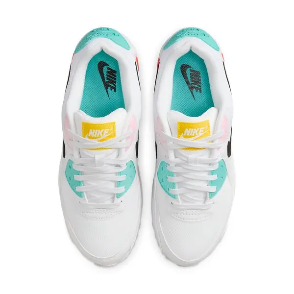Nike Max 90 "spring Multi-color" Sneakers - White/pink Foam/bright Crimson
