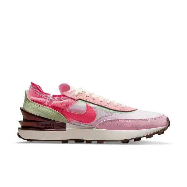 Nike Waffle One "rawdacious" Sneakers - Pink/green/brown