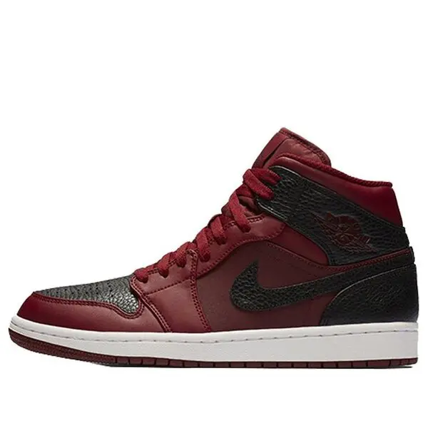 JORDAN 1 Mid Reverse Banned Sneakers - Team Red/black-summit White