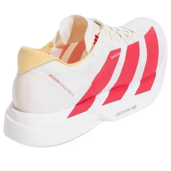 Adidas Adizero Adios Pro 4 Sneakers - Off White/lucid Red/clear Sky