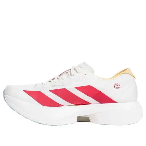 Adidas Adizero Adios Pro 4 Sneakers - Off White/lucid Red/clear Sky