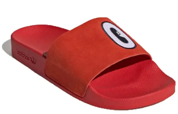 Adidas Adilette Suede Slide With Cartoon Eye Detail