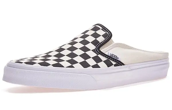 VANS Classic Slip-on Mule Checkerboard Sneakers - Black