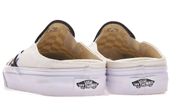VANS Classic Slip-on Mule Checkerboard Sneakers - Black