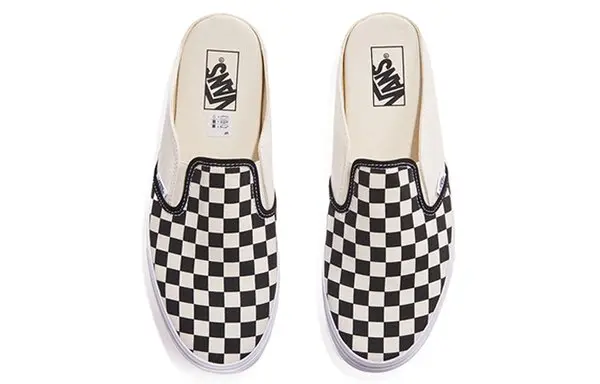 VANS Classic Slip-on Mule Checkerboard Sneakers - Black