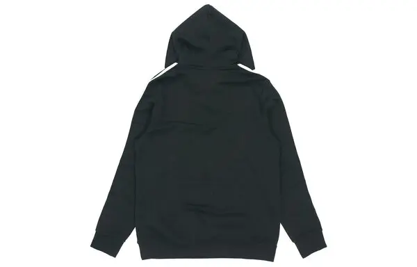 Adidas Velour Hoodie With Logo And Three-stripes Detail