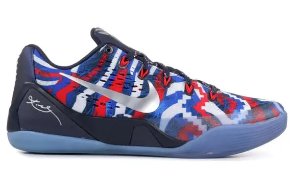 Nike Kobe Em 'usa' Low Top Sneakers - White/golden Silver/blue