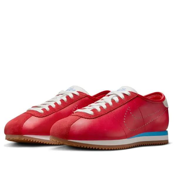 Nike Cortez Leather Sneakers - University Red/summit White/gum Medium Brown