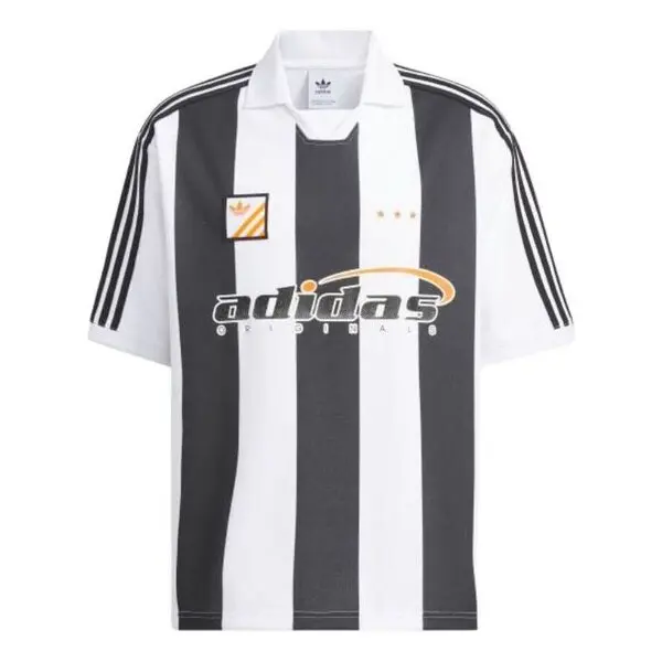 Adidas Originals Graphic Stripe Polo Shirt - White/black