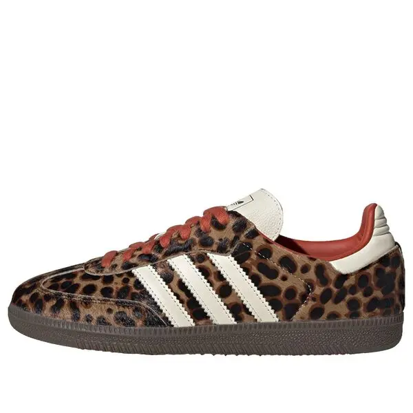 Adidas Samba Og Leopard Print Sneakers - Core Black/preloved Red/cream White