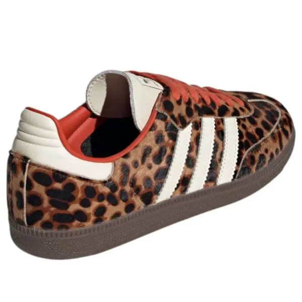 Adidas Samba Og Leopard Print Sneakers - Core Black/preloved Red/cream White