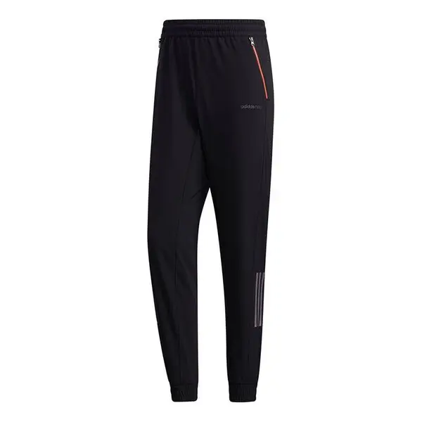 Adidas Neo M Ss Nn Tp 2 Logo Printing Casual Bundle Feet Sports Pants - Black