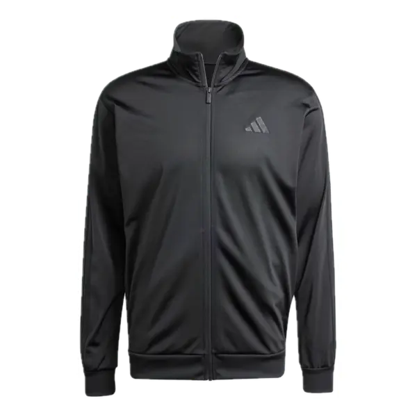 Adidas 3-stripes Tricot Regular Track Jacket Asia Sizing 'black - Black/white