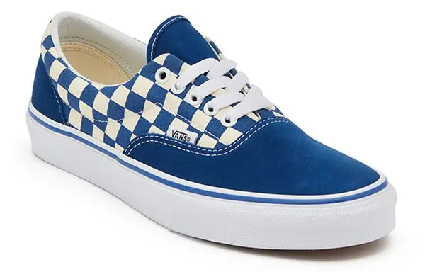 VANS Era Skate Sneakers With Checked Detailing - Blue