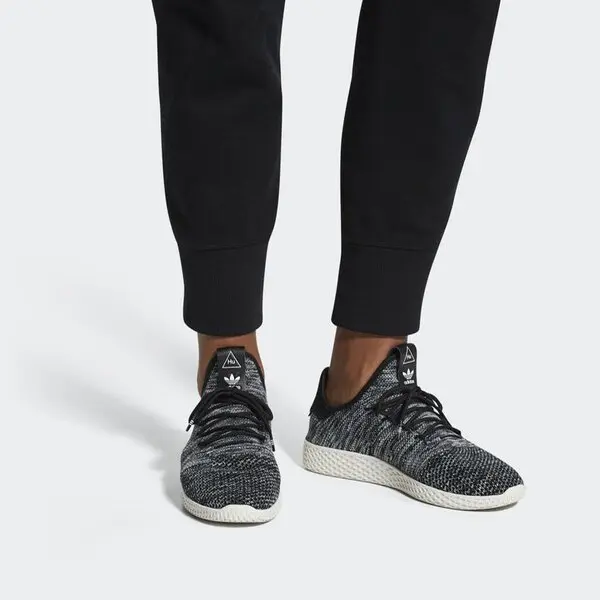 Adidas Pharrell X Tennis Hu Primeknit 'oreo' Sneakers - Black/white