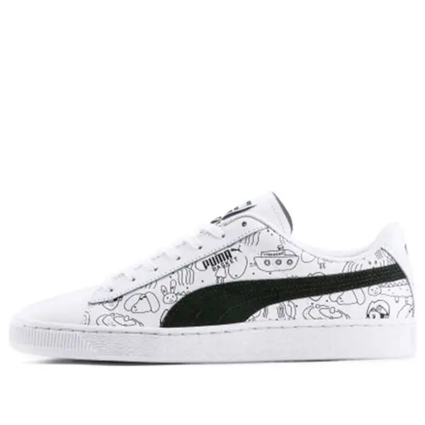 PUMA Tyakasha X Basket Low Top Sneakers - White/black