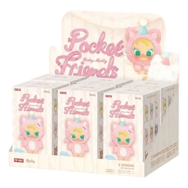 POP MART Baby Molly Pocket Friends Vinyl Plush Pendant Sealed Case - Multi-color