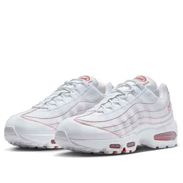 Nike Max 95 Og "big Bubble" Sneakers - White/university Red/wolf Grey