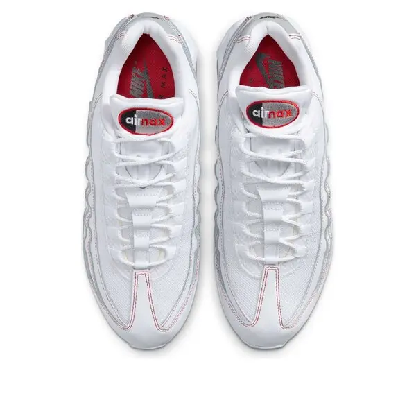 Nike Max 95 Og "big Bubble" Sneakers - White/university Red/wolf Grey