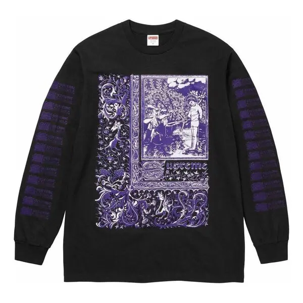 Supreme Saint Sebastian L/s T-shirt 'black Purple - Black/purple