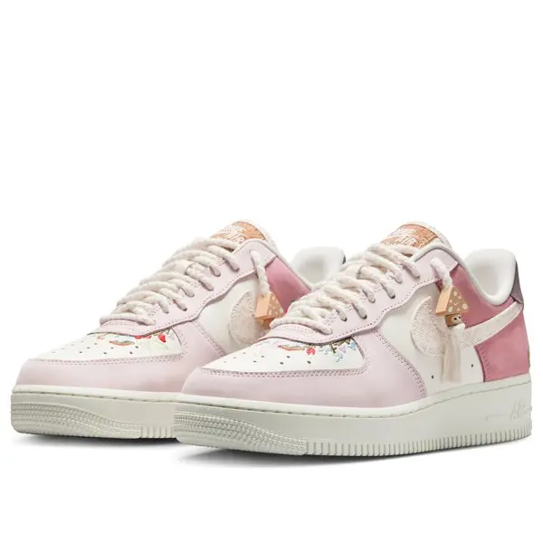 Nike Force 1 '07 Lx 'mushroom' Sneakers - Sail/pink Foam/elemental Pink