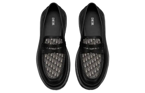 Dior Explorer Loafer In Black Oblique Jacquard