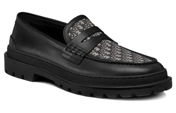 Dior Explorer Loafer In Black Oblique Jacquard
