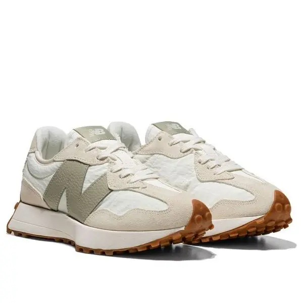 NEW BALANCE 327 Linen Sea Salt Olive Sneakers - Linen/sea Salt/olive