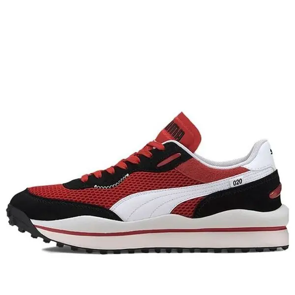 PUMA Style Rider Stream On High Risk Red Sneakers - Redwhiteblack