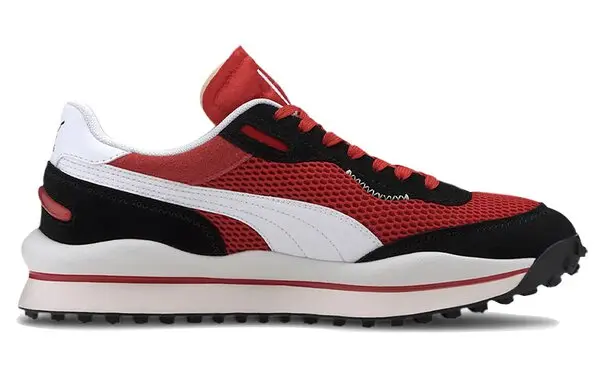 PUMA Style Rider Stream On High Risk Red Sneakers - Redwhiteblack