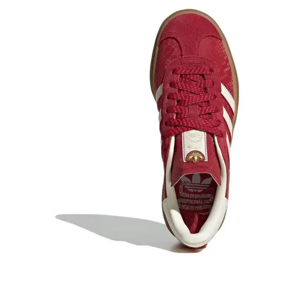 Adidas Gazelle Bold "year Of The Snake" Sneakers - Active Maroon/cream White/gold Metallic