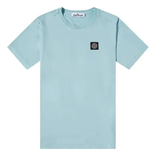 Stone Island Logo Patch T-shirt - Aqua