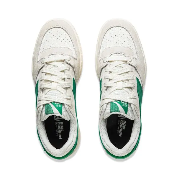 LI-NING Glory 92s Lace-up Sneakers - White/green