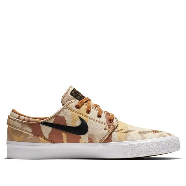 Nike Zoom Janoski Canvas Premium Sb 'light Camo' Skate Shoes - Brown