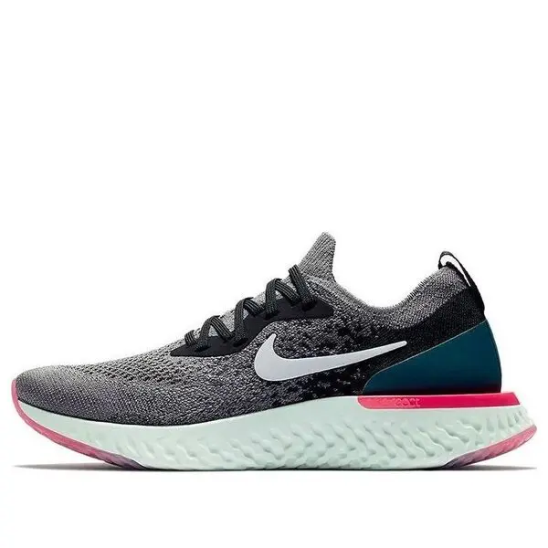 Nike Epic React Flyknit 'gunsmoke - Grey/blue/pink
