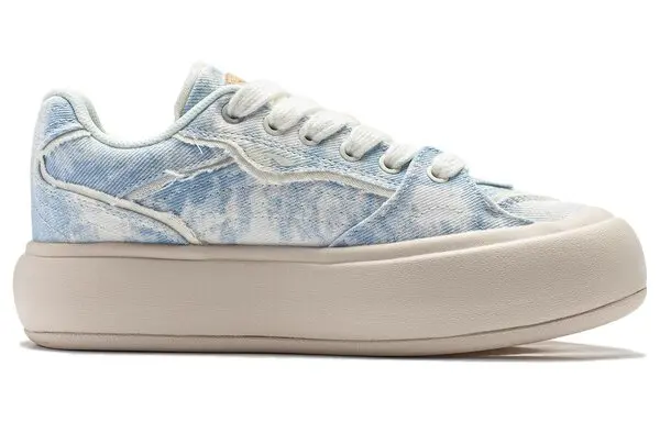 LI-NING Puff Platform Sneakers - Denim Blue/beige