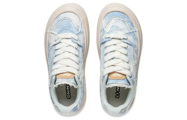 LI-NING Puff Platform Sneakers - Denim Blue/beige