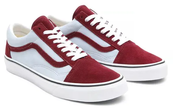 VANS Suede Old Skool Sneakers - Grey/red