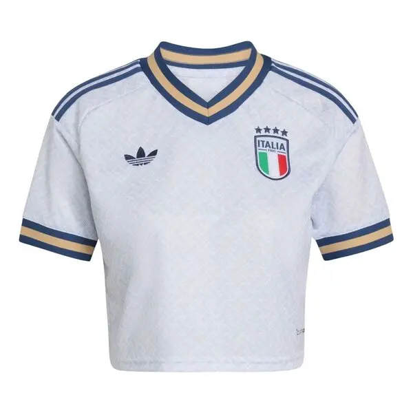 Adidas Italy 26 Away Cropped Jersey - Aeroblue