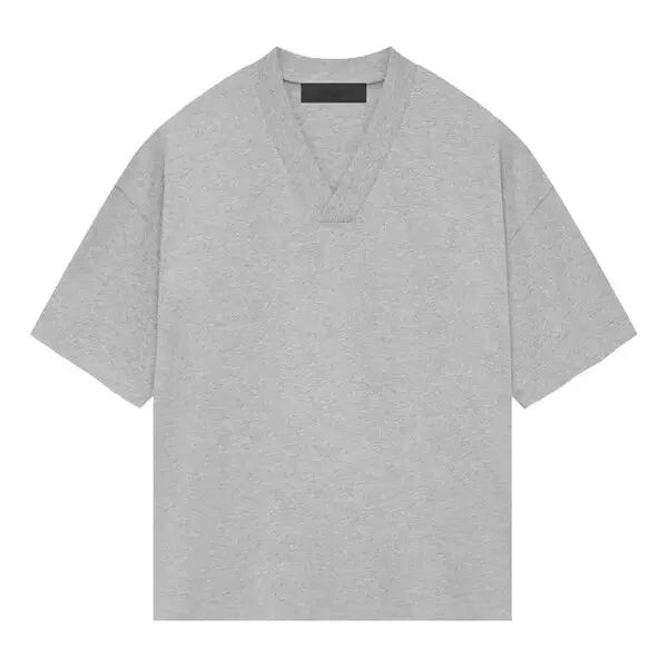 Fear Of God Ss24 V Neck T-shirt 'light Heather - Grey
