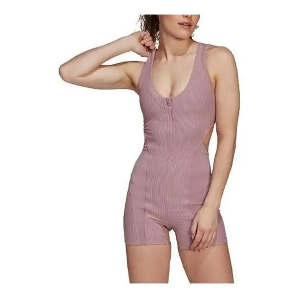 Adidas Ribbed Bodysuit With Zipper Detail