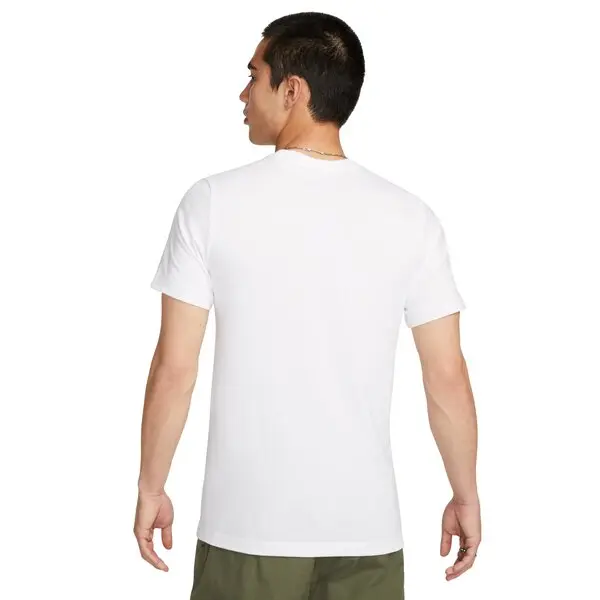 Nike Embroidered Crew-neck Short Sleeve T-shirt - White
