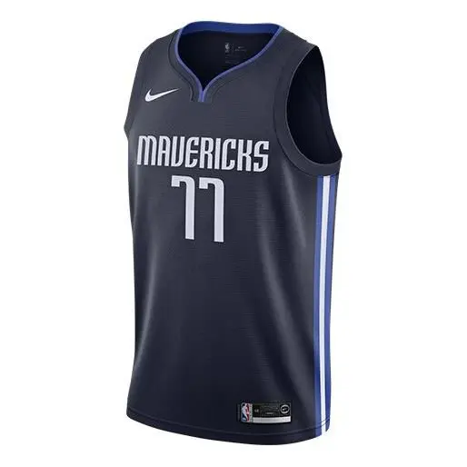 Nike Nba Swingman Jersey Limited Sw Fan Edition 2019-2020 Season Dallas Mavericks Basketball Vest - Blue