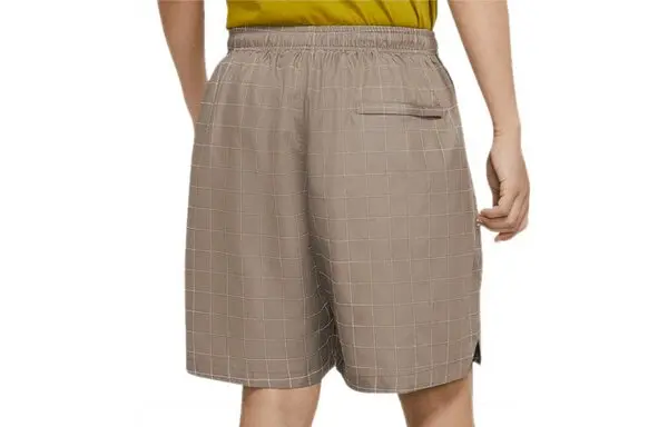 Nike Reflective Loose Plaid Sports Shorts - Grey