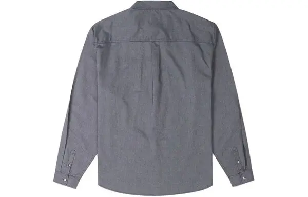 CONVERSE Oxford Button Up Shirt Asia Sizing 'grey Blue
