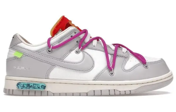 Nike X Off-white Dunk Low "the 50" Collection - Sail/neutral Grey-magenta